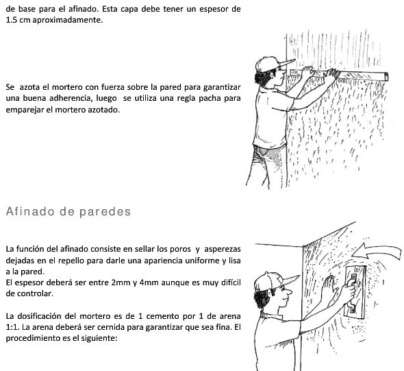 Proporciones Para el Repellado y Aplanado de Muros y Techos de Una ...