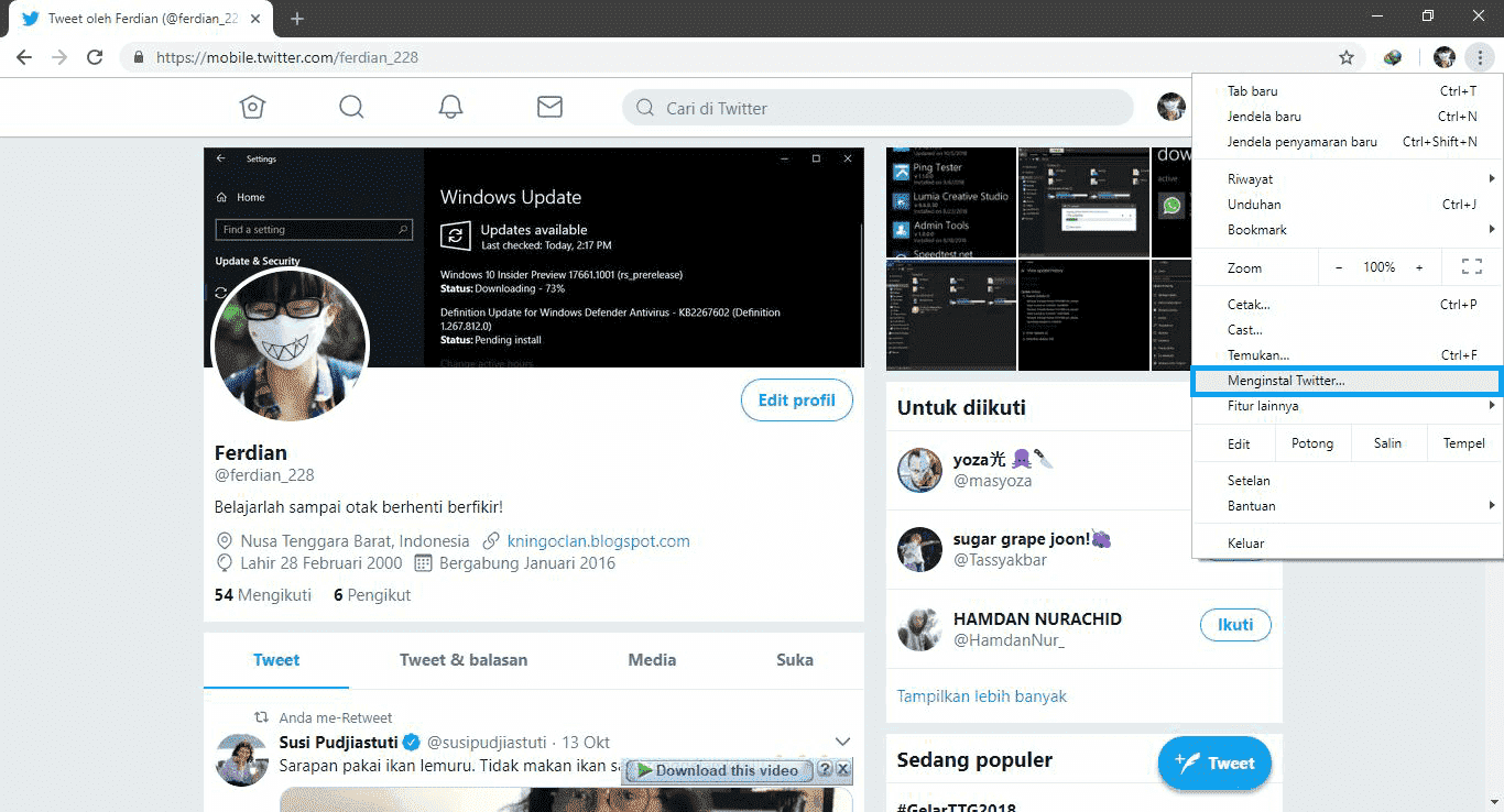 Cara Install PWA di Chrome - Kningo
