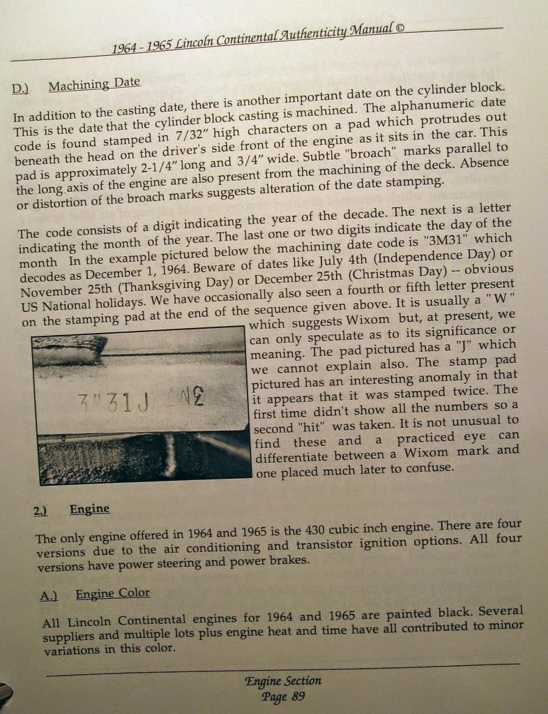 1964 Lincoln Continental : MEL Engine Series - Combustion Chamber ...