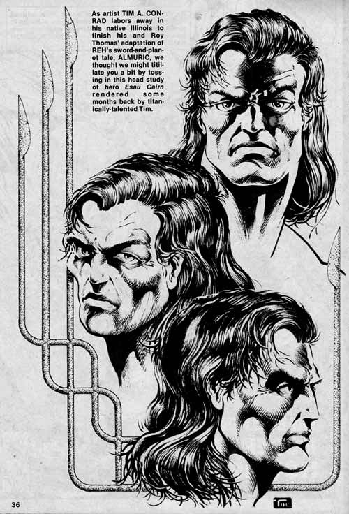 Cap'n's Comics: Coupla "Alien" Pictures by Tim Conrad fer Russ