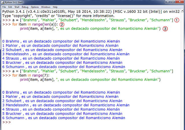 APRENDER A PROGRAMAR CON PYTHON: BUCLE FOR/IN