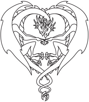 Coloring Page World: Dragon Love