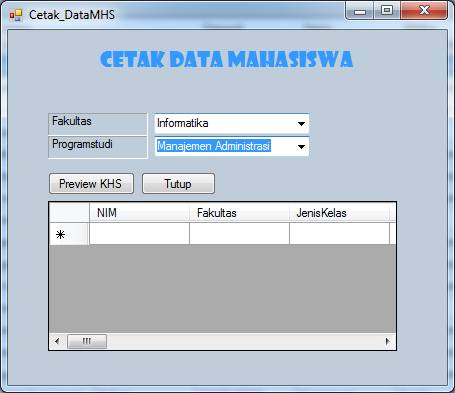 Getting Started with Arduino and Genuino UNO: VB.NET :: APLIKASI SISTEM INFORMASI AKADEMIK