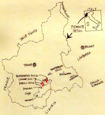 Piemonte Mapa de la Ciudad | Mapa de Italia Ciudades