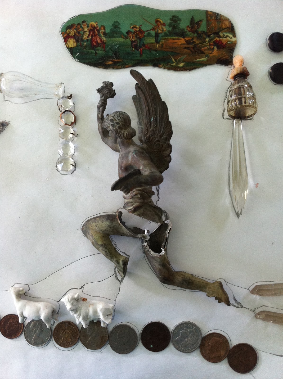 Laura Fuller Glass assemblage stained glass relief