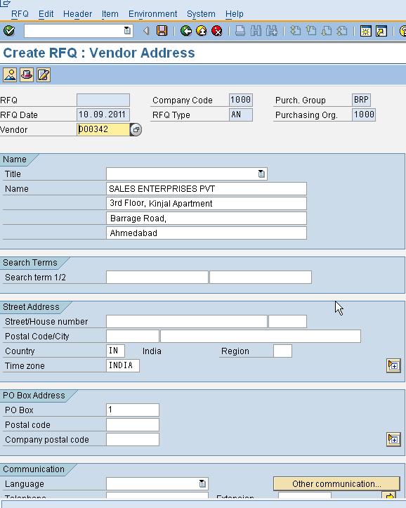 How to Create RFQ - Request for Quotation in SAP MM - T Code - ME41