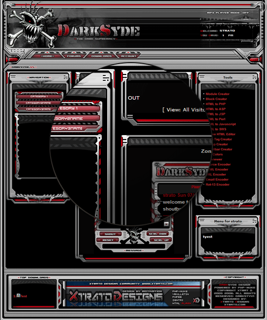 XD DarkSyde PHP Nuke Theme | Rasya Muhammad