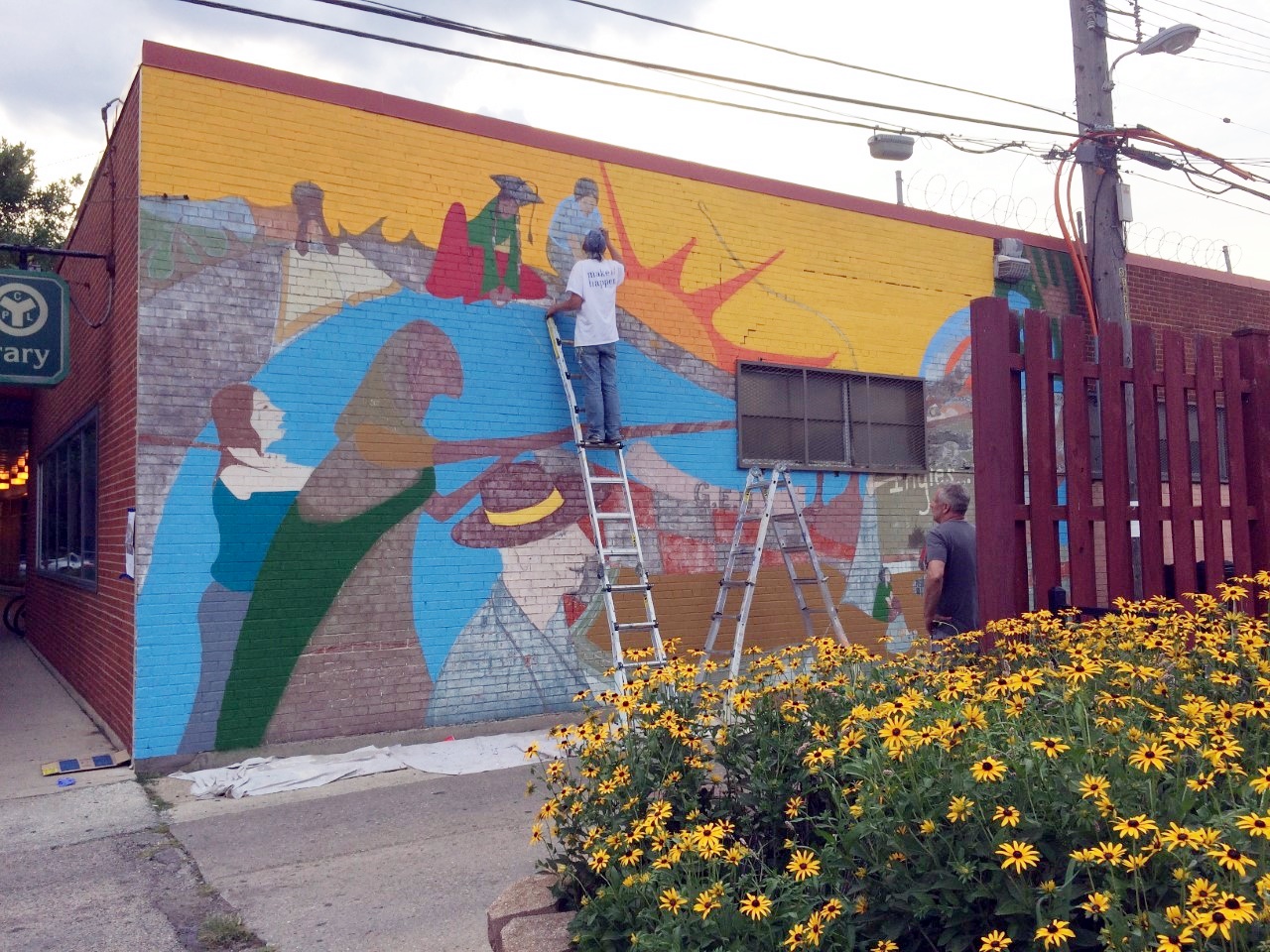 Uptown Update: 43-Year-Old Bezazian Branch Library Mural Being Restored ...