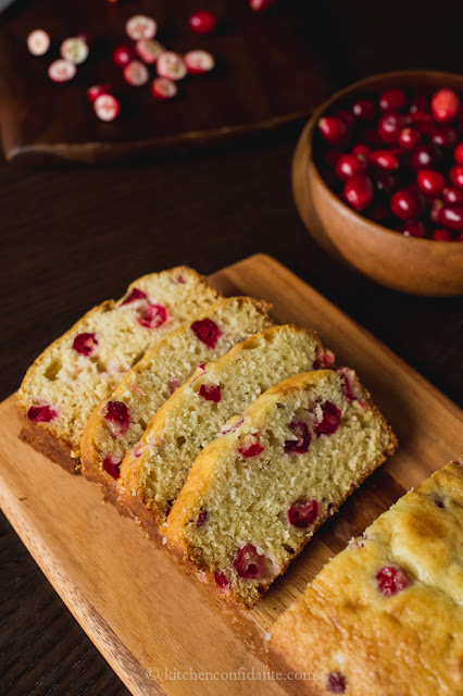 Content in a Cottage: A Loaf Cake with Fresh Cranberries