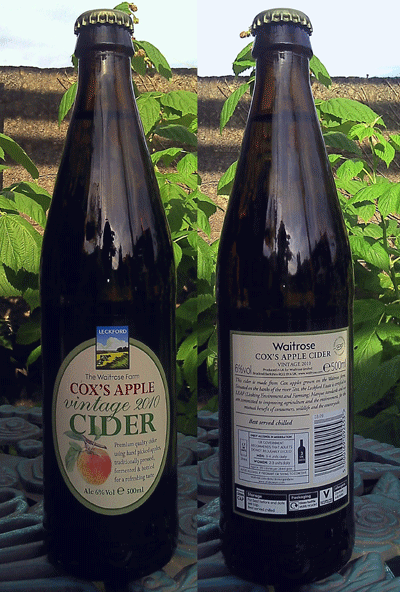 Cider Pages: Waitrose Cox's Apple Cider (2010 Vintage)