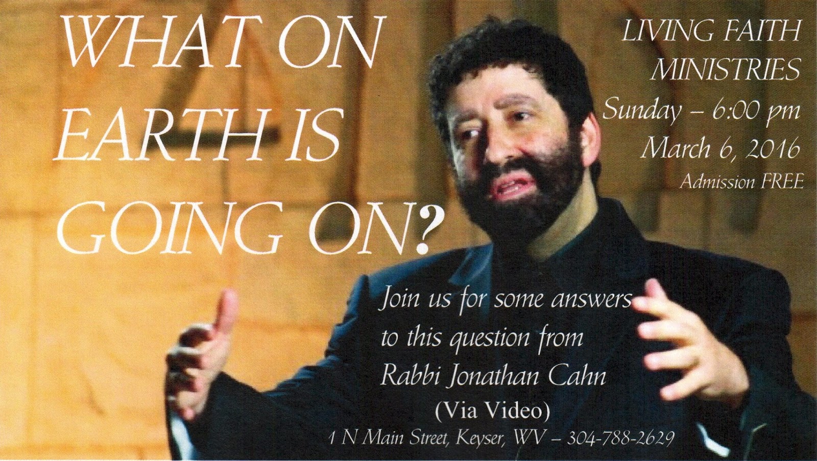 Jonathan Cahn at Living Faith Ministries ~ Community Door