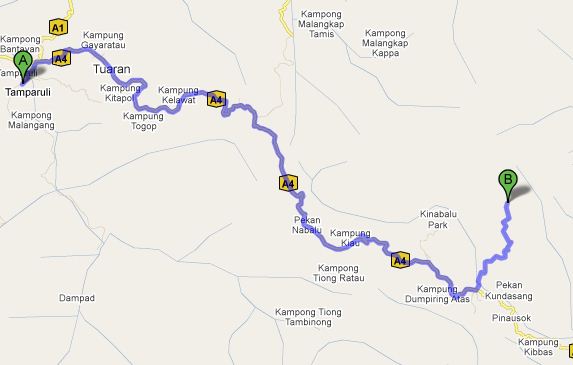 WANA A.K.A TOKEY BIOCANTIK: Map dari Kota Kinabalu ke Mesilau, ranau ...