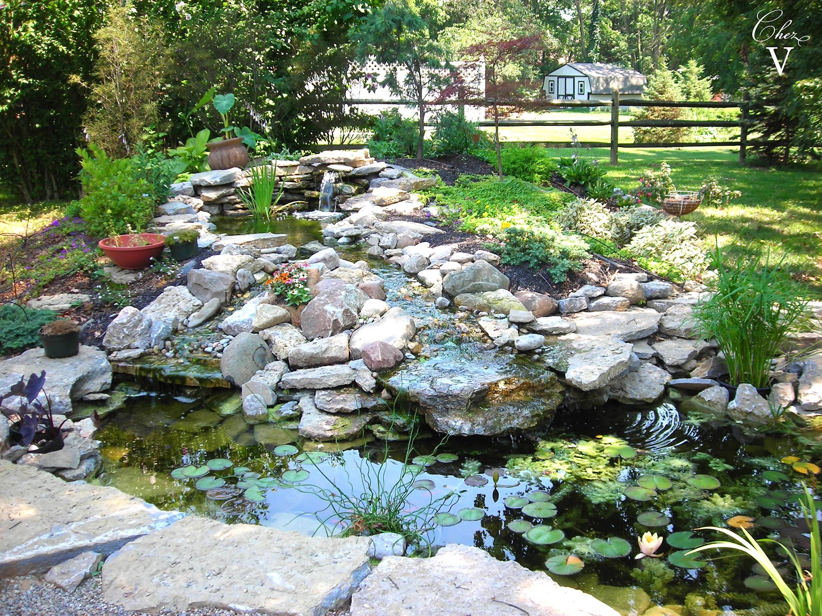 Chez V: Tales from the Projects - DIY Paver Patio & Pond