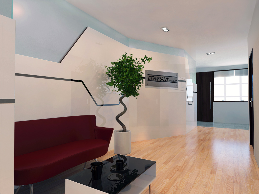 Futuristic office space concept - Freelance for Interior Design 3D ...