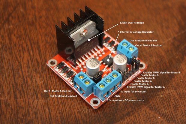 Menggunakan Modul L298N (Motor Driver) Arduino