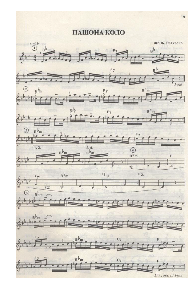 NOTE | DOMACE I STRANE: PAŠONA KOLO NOTE AKORDI TEKST