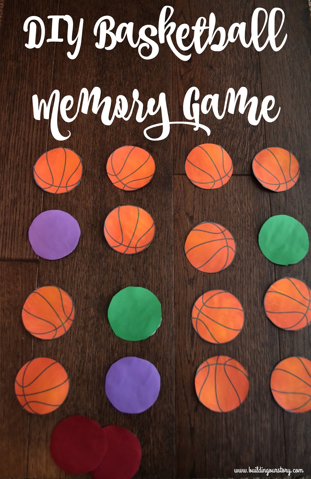 DIY Basketball Memory Game - Building Our Story