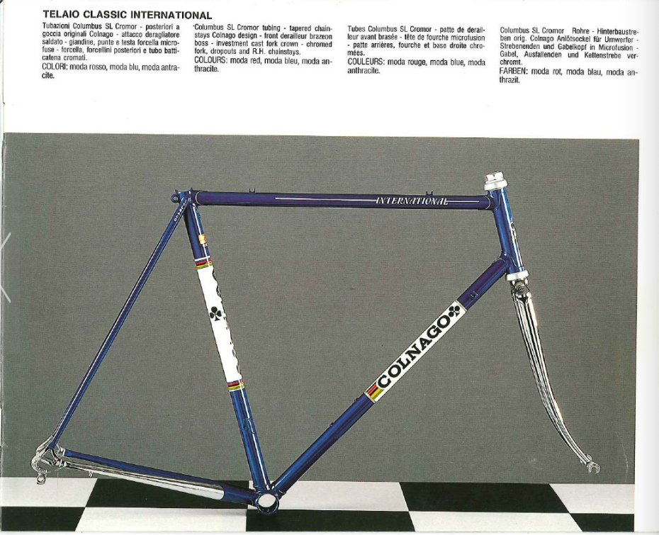 CATALOGUES COLNAGO: COLNAGO 1987