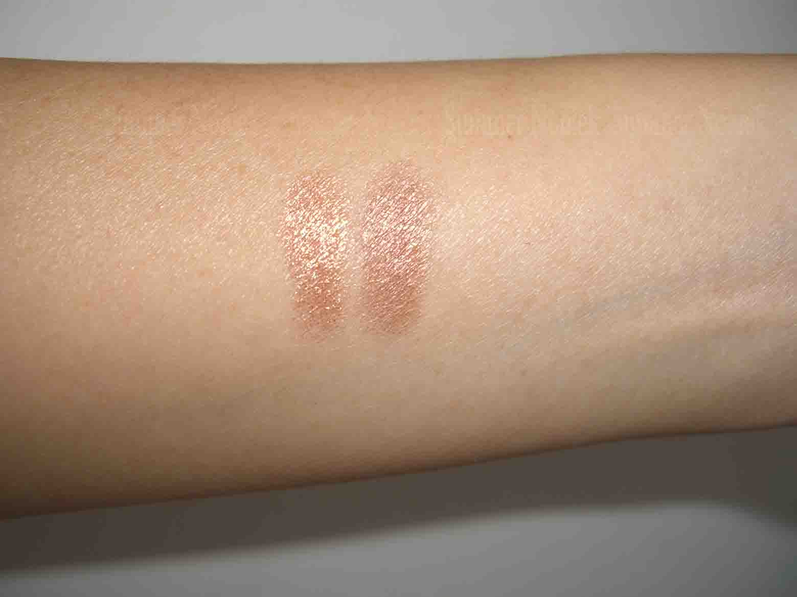 NONIEK: Mac Pigment Tan vs UD Toasted swatch