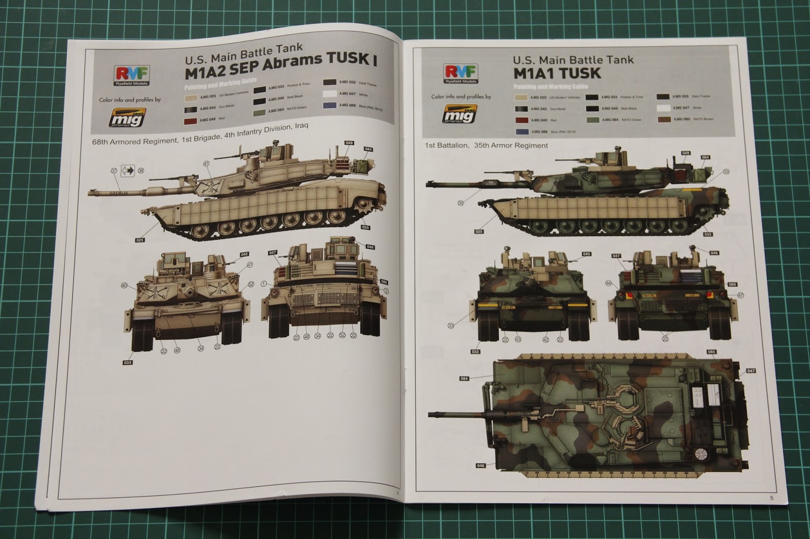 Rye Field Model 1/35 M1A2 SEP Abrams TUSK I/TUSK II/M1A1 TUSK (RM-5004 ...