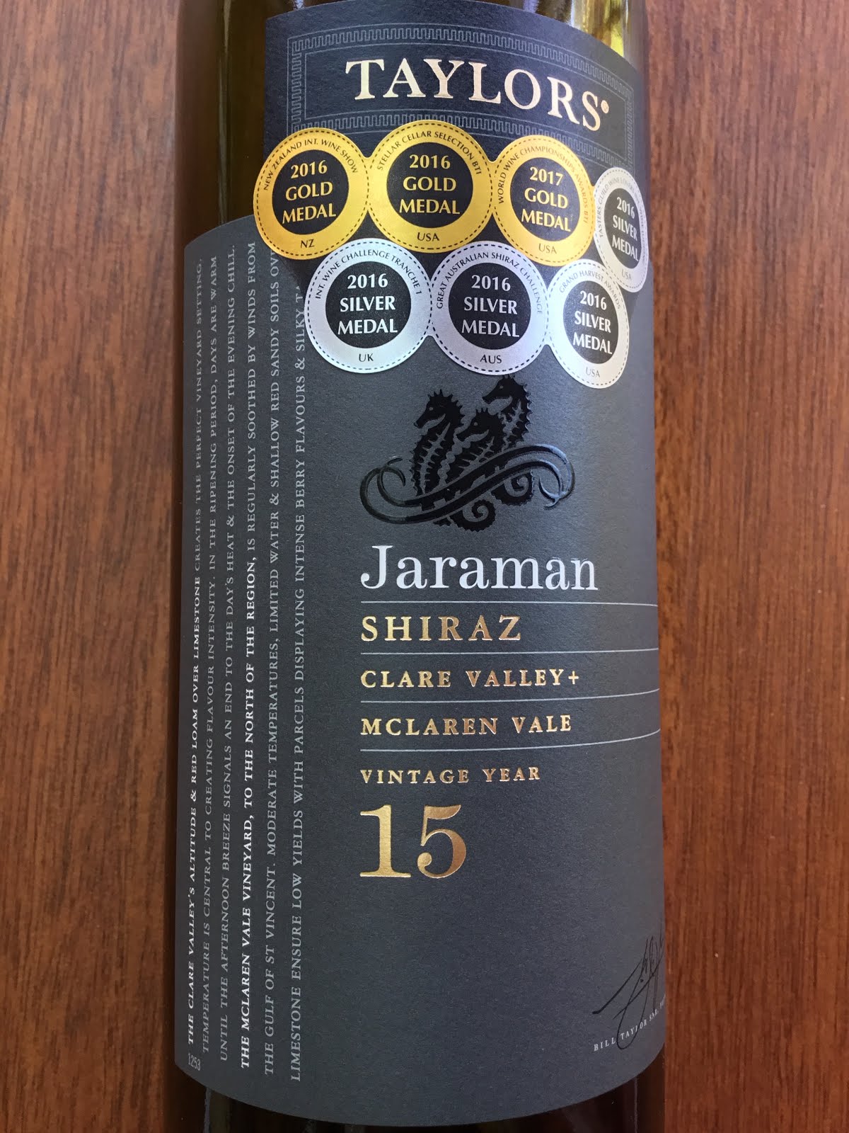 I Drink Red Wines: Taylors Jaraman Shiraz 2015 Clare Valley and ...
