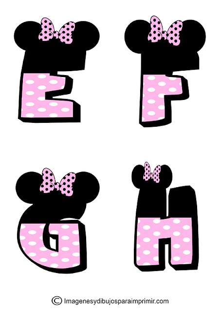 Letras de minnie mouse para imprimir-Colorear dibujos,letras ...
