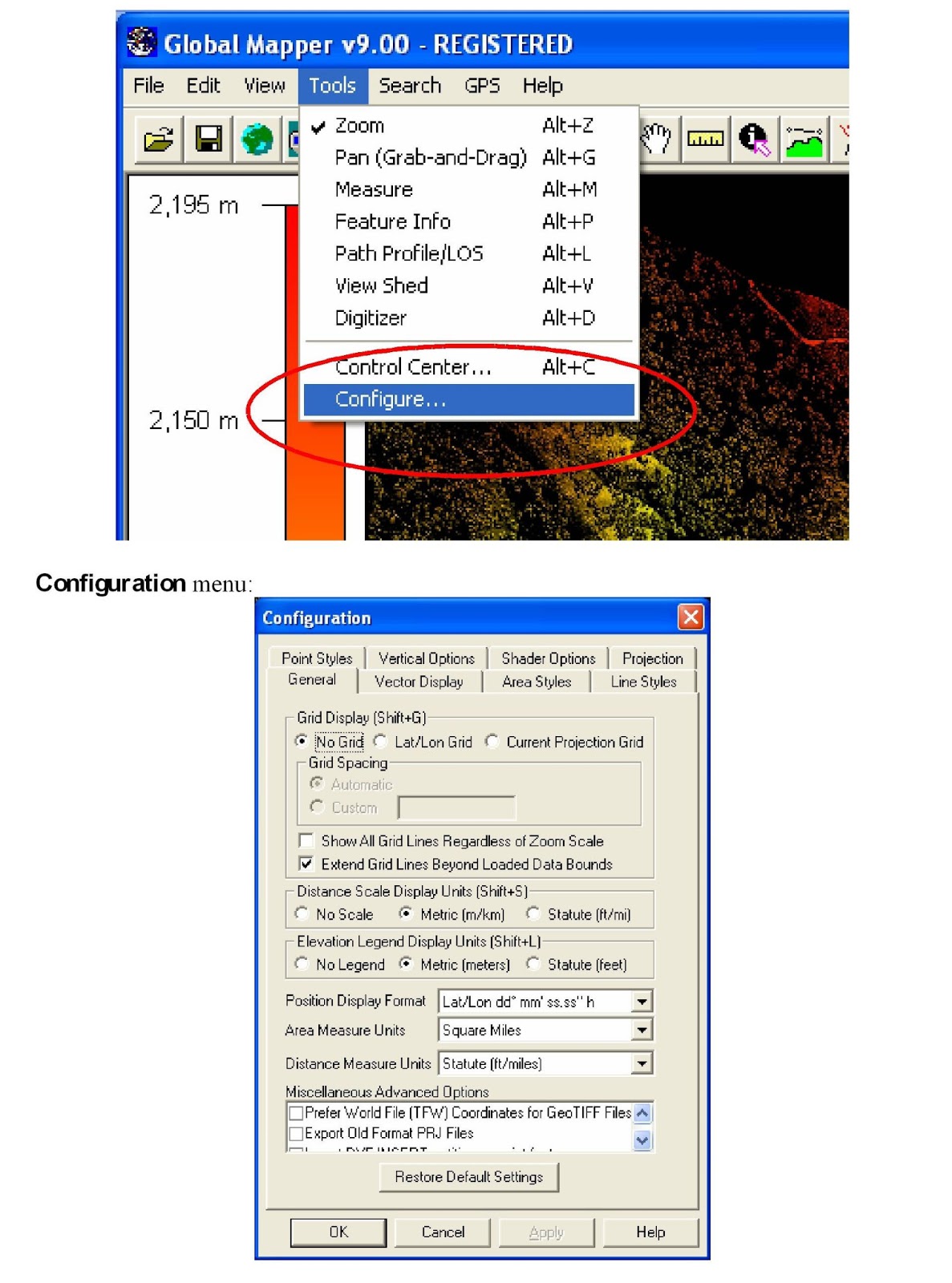 Global Mapper (Visualisasi Dasar)