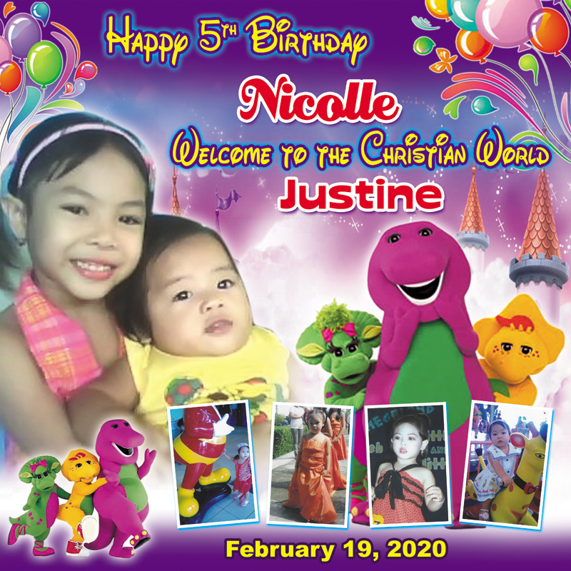 Barney Birthday Layout | CustomizePrintShop