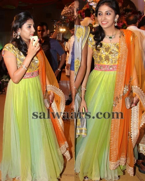 Tri Color Frock Style Salwar - Indian Dresses