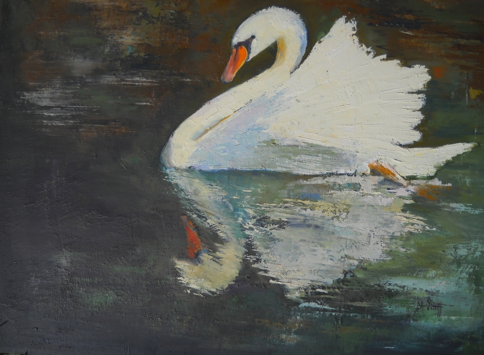 CAROL SCHIFF DAILY PAINTING STUDIO: Swan Oil Painting, Daily Painting ...