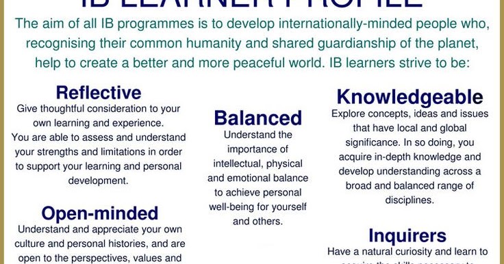 Individuals and Societies: IB LEARNER PROFILE