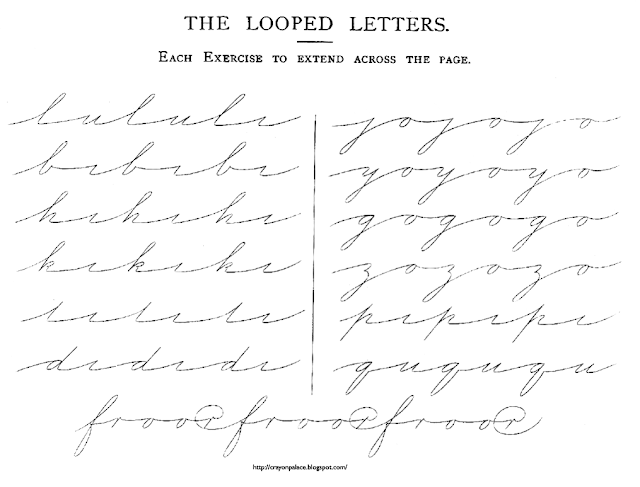 Crayon Palace: Practice the Extended Cursive Letters