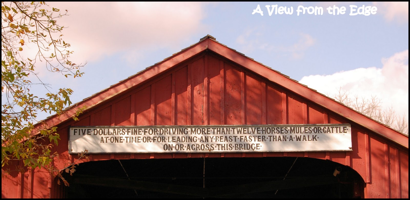 A View from the Edge: Sunday Bridges - Red Covered Bridge