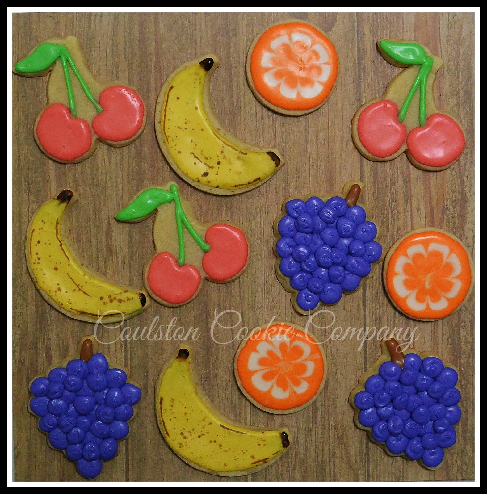 ...Coulston Cookie Company...: Fruit Cookies: Grapes, Cherries, Bananas ...