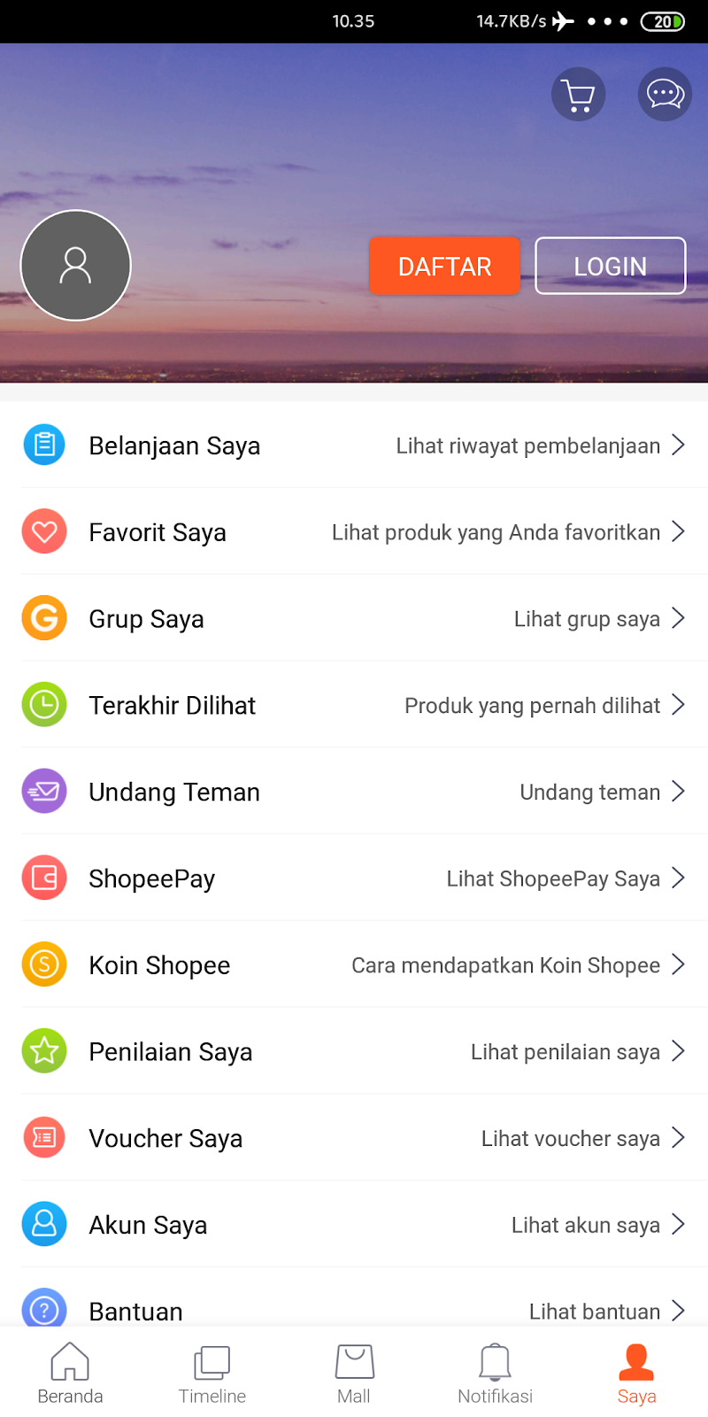 Contoh Flowchart Membeli di Shopee | M.Rifki Arrosid