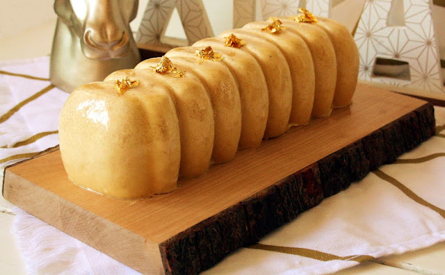 Desirvientadas: Coffee Semifreddo Cake (with mirror glaze)