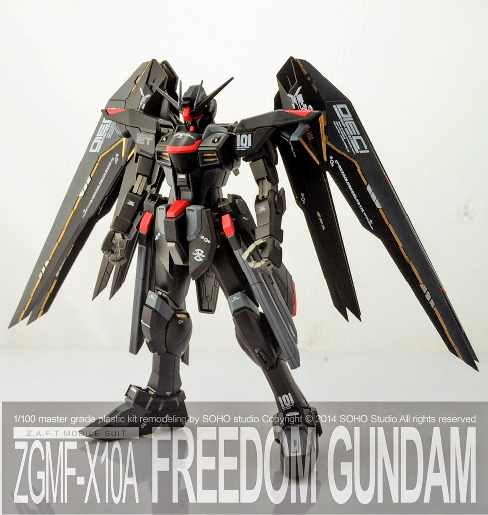 GUNDAM GUY: MG 1/100 Freedom Gundam 'Dark Ver.' - Painted Build
