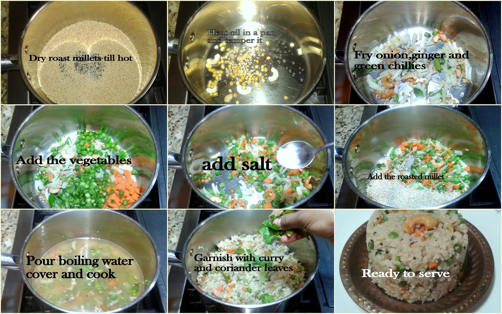 Sailaja Kitchen...A site for all food lovers!: Varagu Upma / Kodo ...