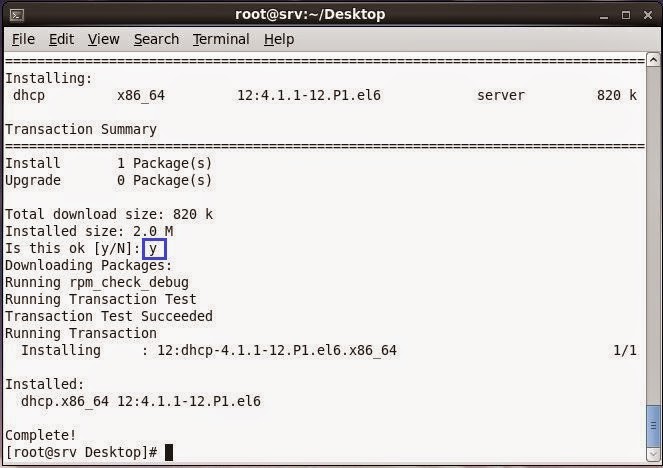 My Solutions: DHCP Server configuration in RHEL 6