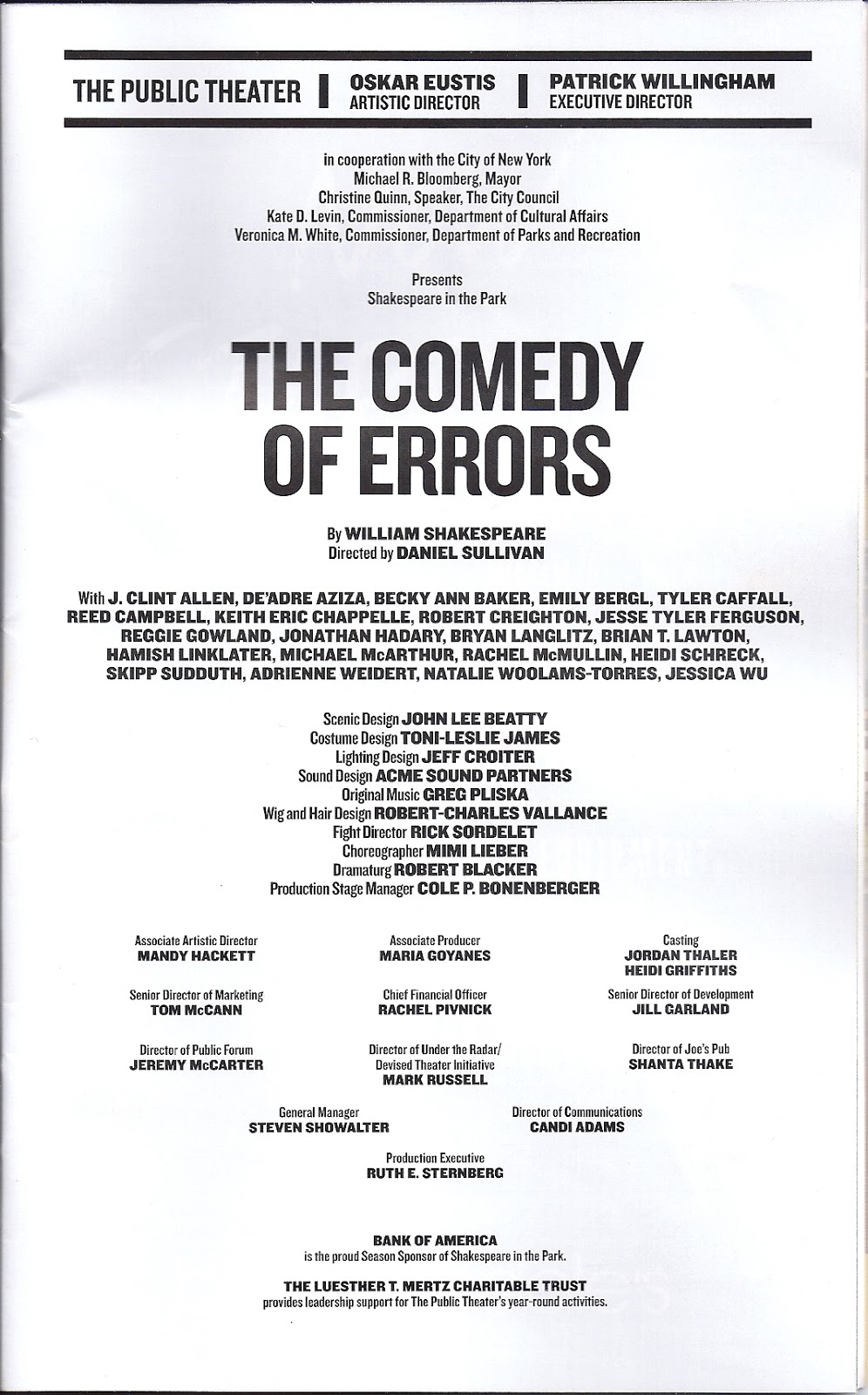 THEATRE'S LEITER SIDE: 33. Review of THE COMEDY OF ERRORS (June 14, 2013)