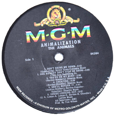 MONOLOVER: THE ANIMALS/ANIMALIZATION E-4384 (-66) US MONO