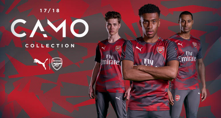 Football teams shirt and kits fan: Arsenal 2017-18 Camo Pattern