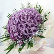 Buket Bunga Mawar Ungu: Buket Bunga Mawar Ungu