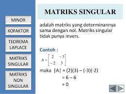 What is Matriks Singular ? ~ H-TWOBLOG