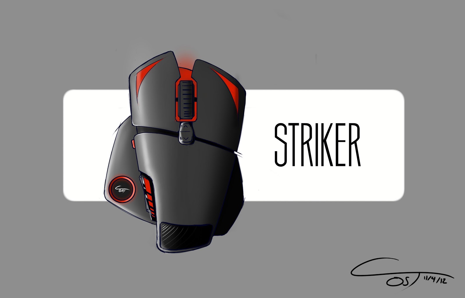 Complx Design: D06 - Computer Mouse (Sketch & Rendering)