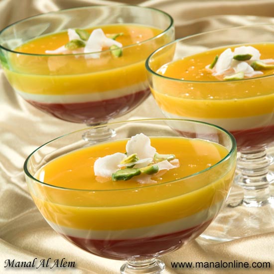 Colored Pudding Recipe | LEBANESE RECIPES