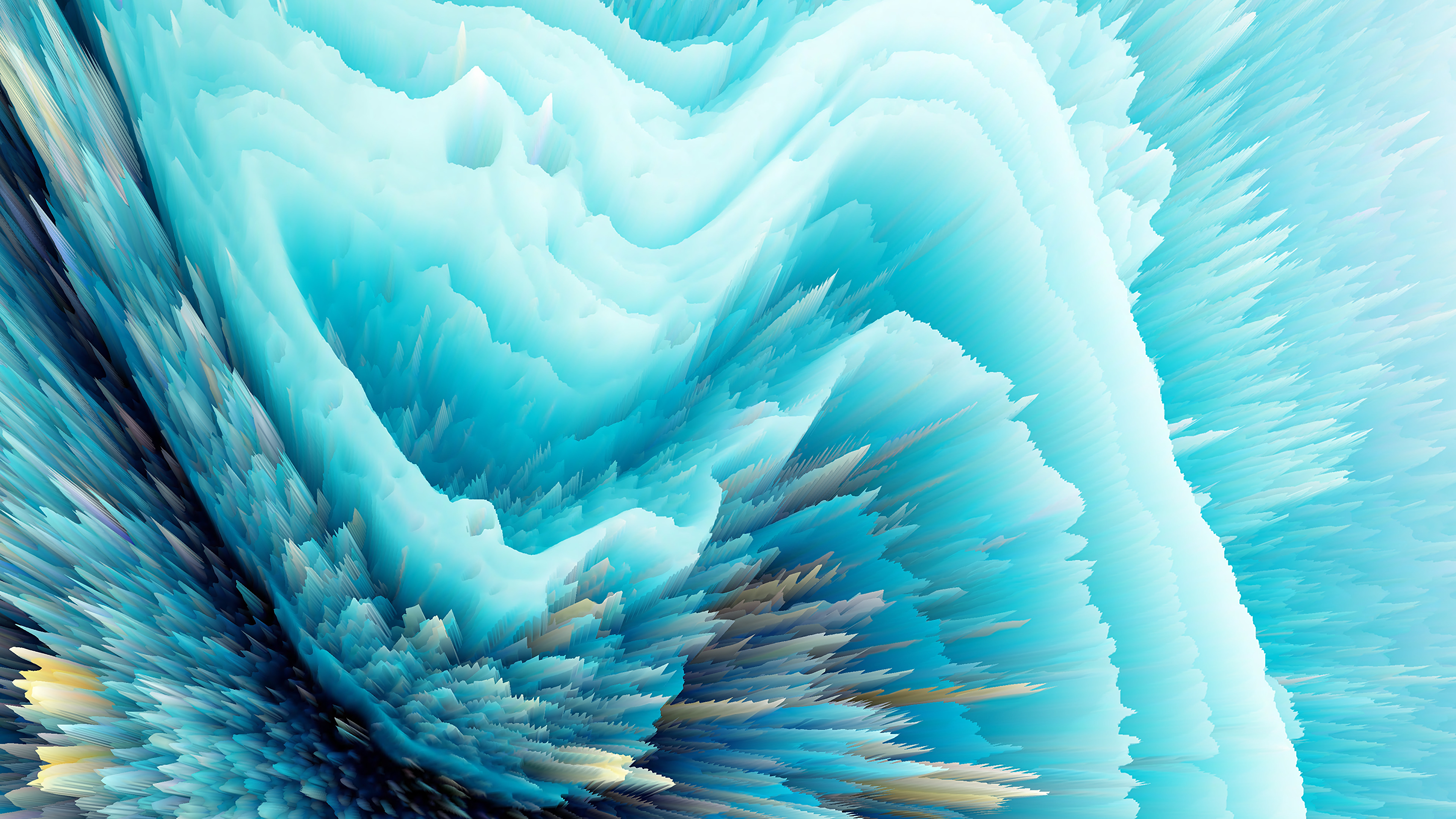 Abstract, Blue, Wave, Background, 4K, 3840x2160, #7 Wallpaper PC Desktop