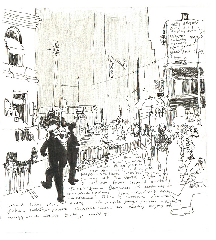 TREY BRYAN: OCCUPY WALL STREET DRAWINGS