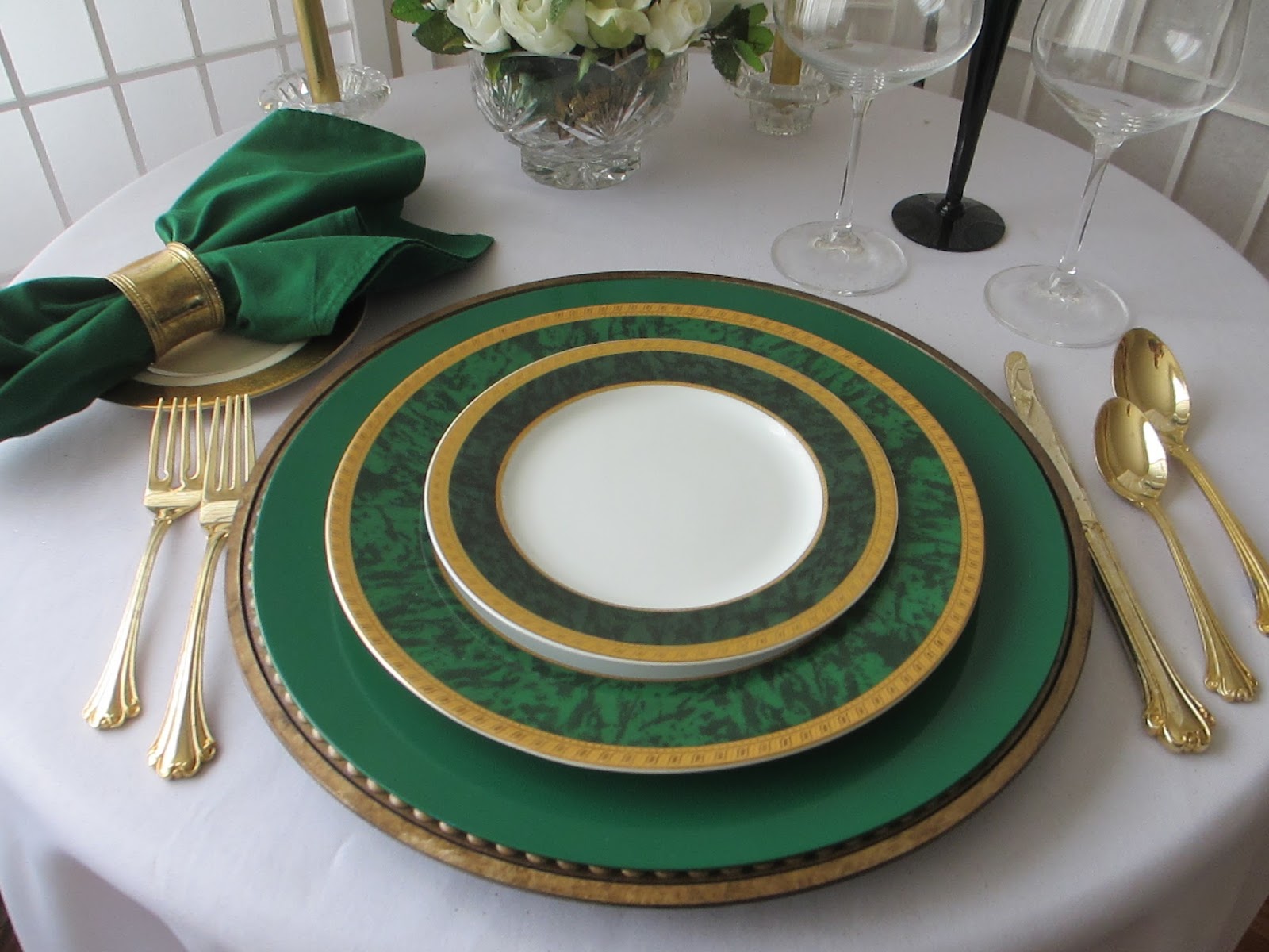 Table for One: Green and Gold Table