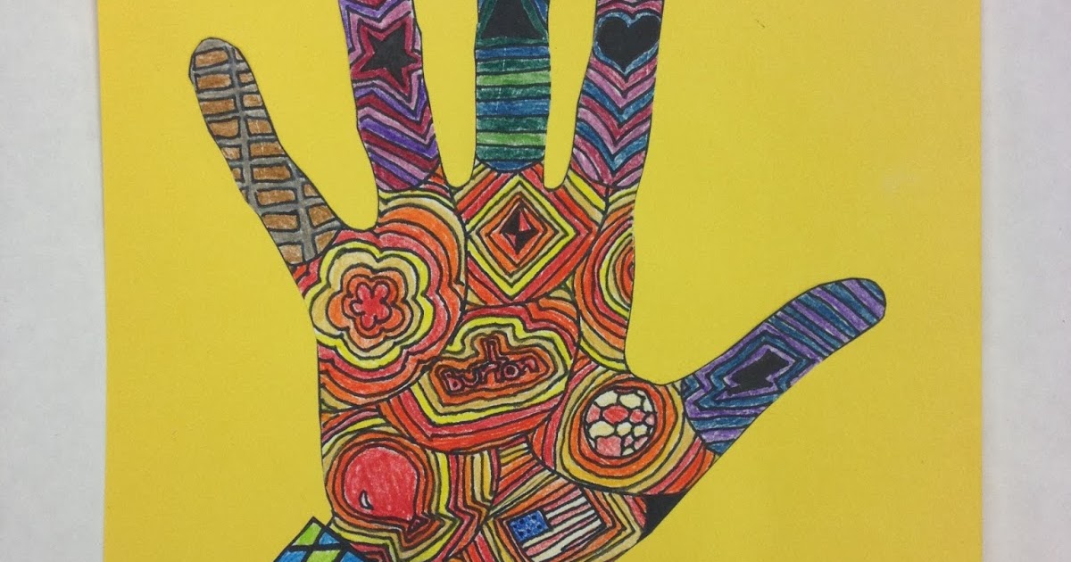 6th Grade Art: Textured Hands: Inspired by Burton Pipe Gloves